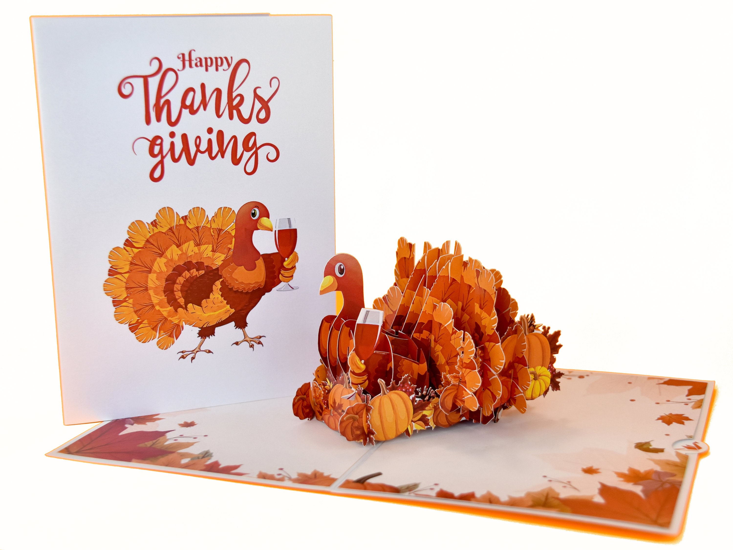 Happy Thanksgiving Turkey Pop up Greeting Card - Etsy