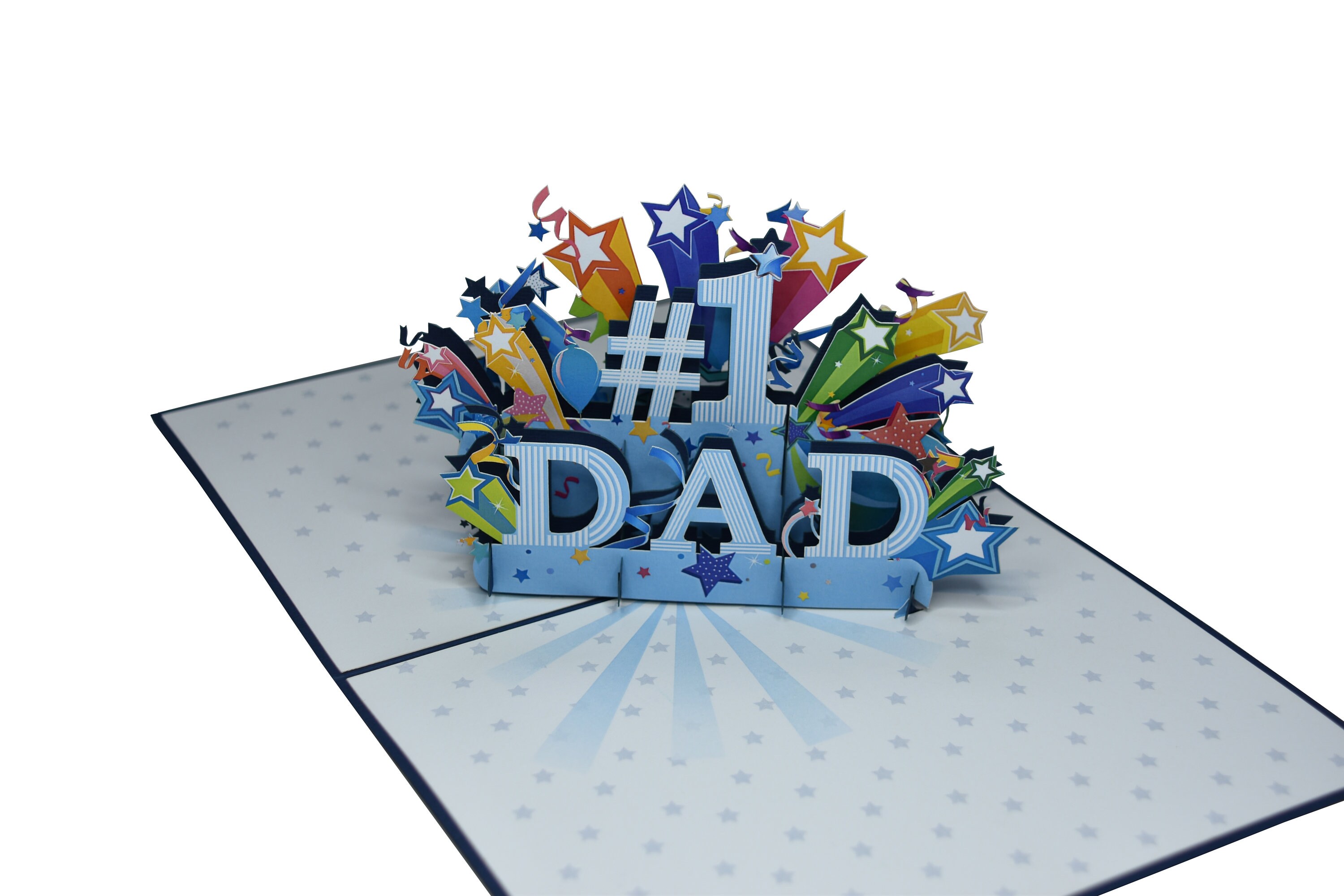 No 1 Dad Pop up Card, Father's Birthday Card, Father's Day Card - Etsy