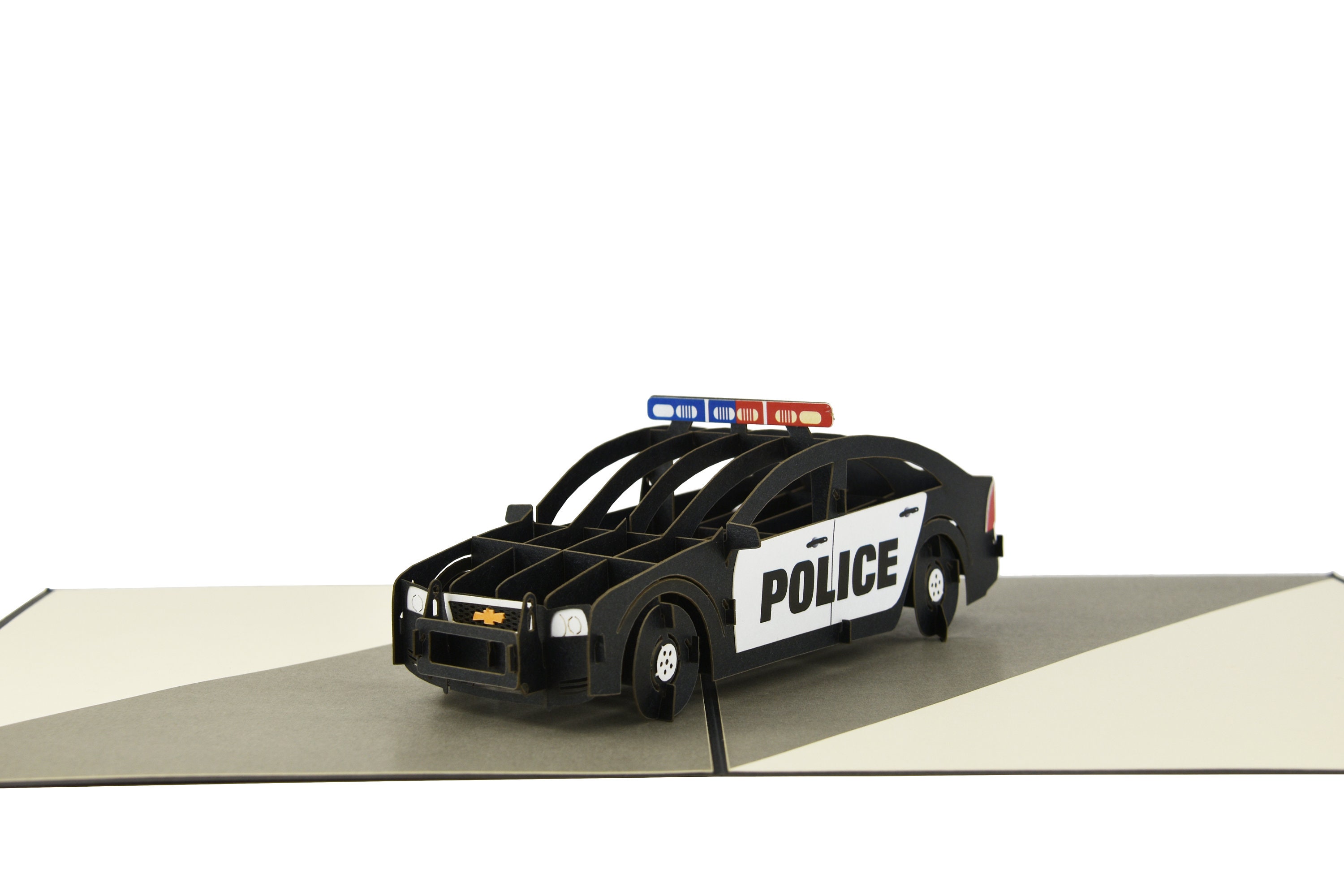 Police Car Pop up Card for Birthday Party Retirement Fathers Day ...