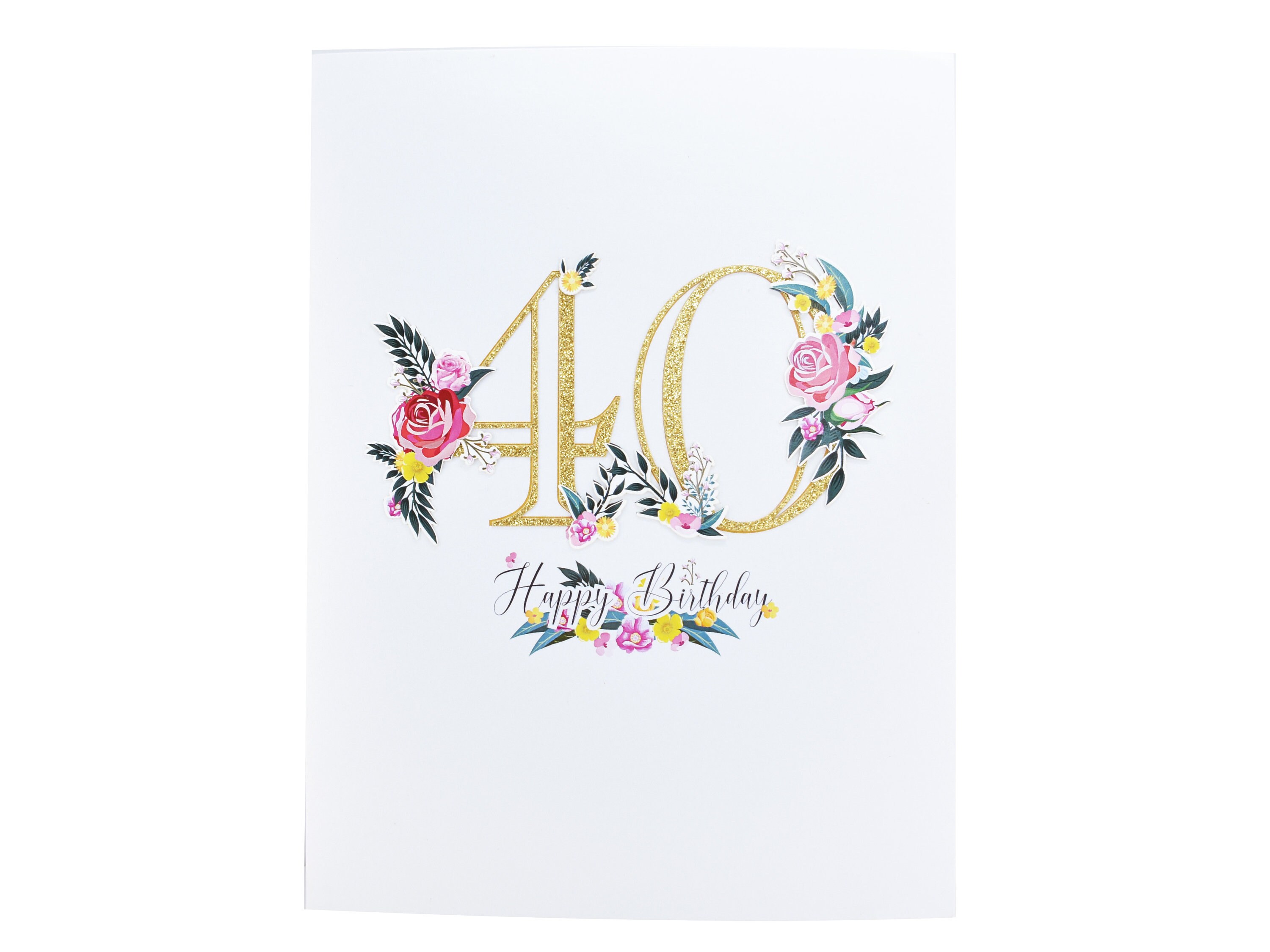 Happy 40th Birthday Pop up 3D Greeting Card - Etsy