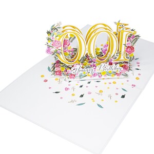 Happy 100th Birthday Pop up 3D Greeting Card - Etsy