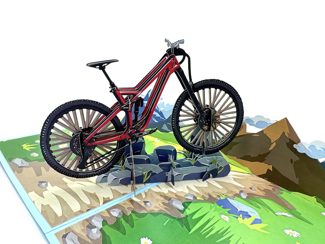 Mountain Bike Adventure 3D Pop-up Greeting Card, Birthday Card ...