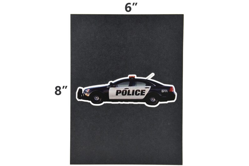 Police Car Pop up Card for Birthday Party Retirement Fathers Day ...