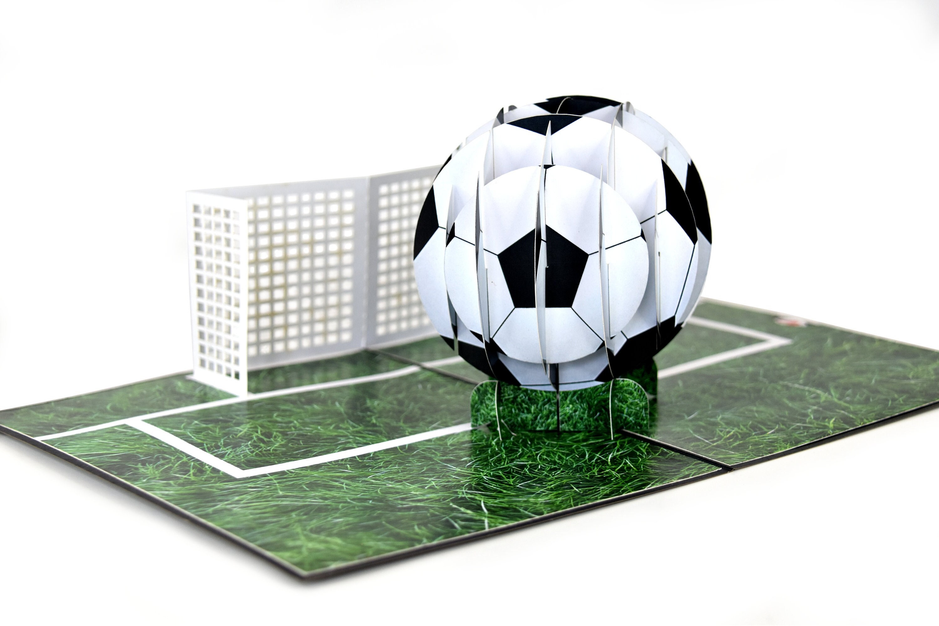 Soccer Pop up Birthday Card, 3D Greeting Card, Congratulations Card for Sports Fan, Soccer Team ...