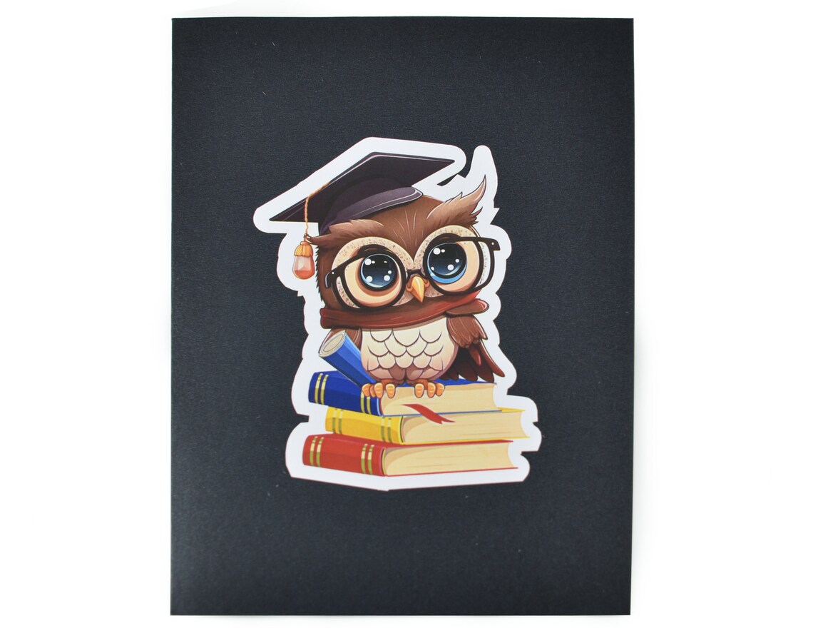 Wise Little Owl Pop up Graduation Card for Students, Newly Grad - Etsy