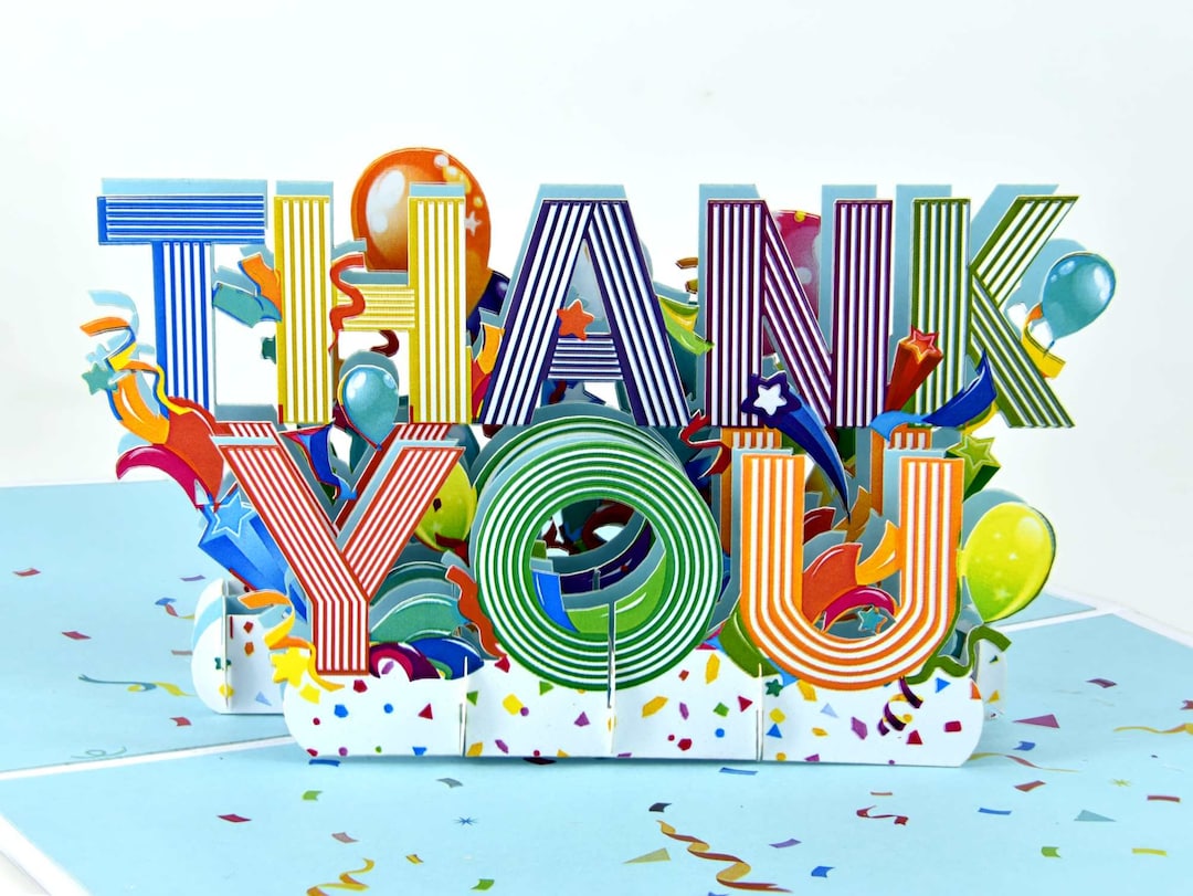 Thank You Pop up Card, Appreciation Card - Etsy