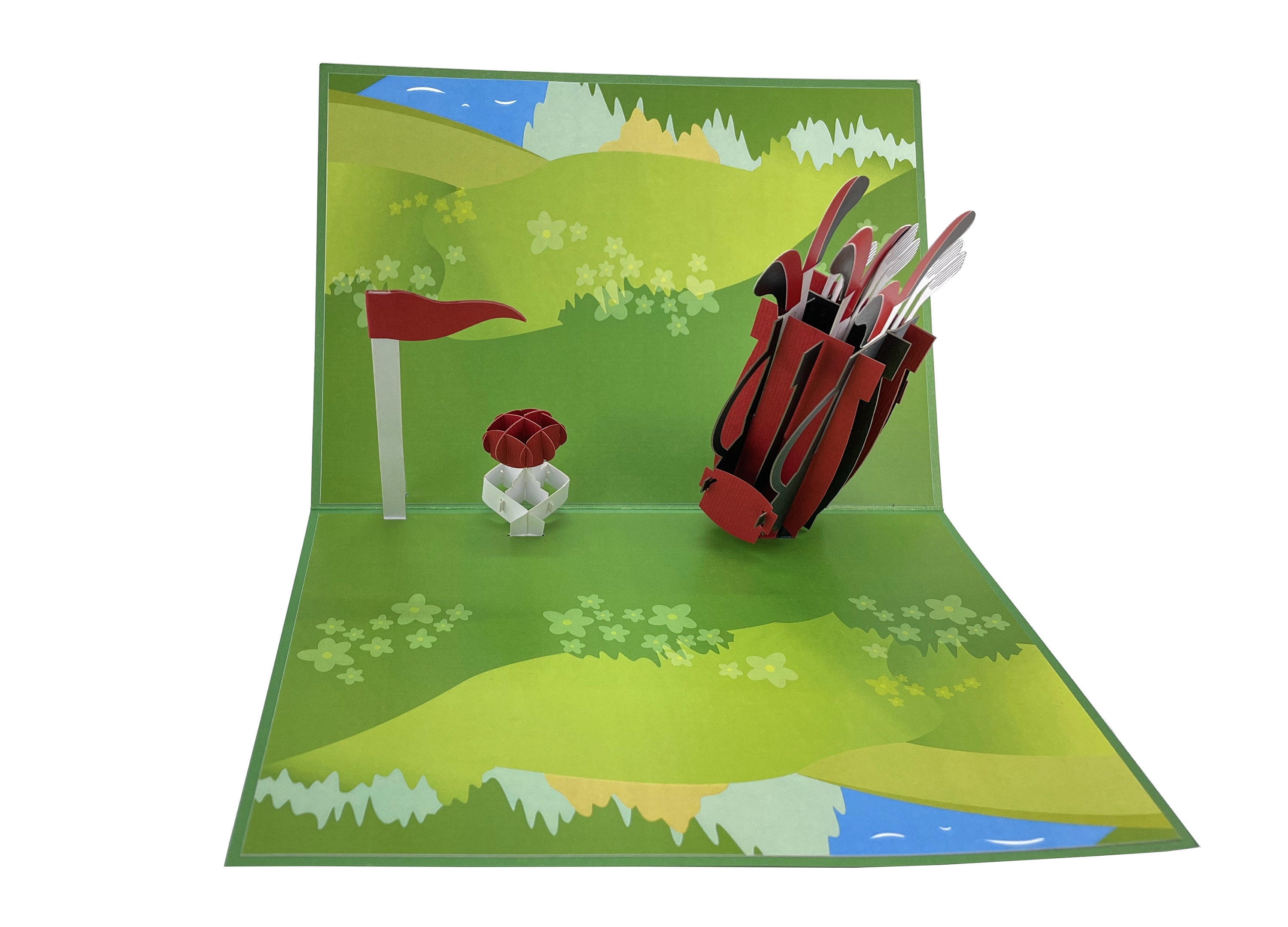 Golf Pop up Greeting Card, Birthday Card, Valentines Day Card for Him ...