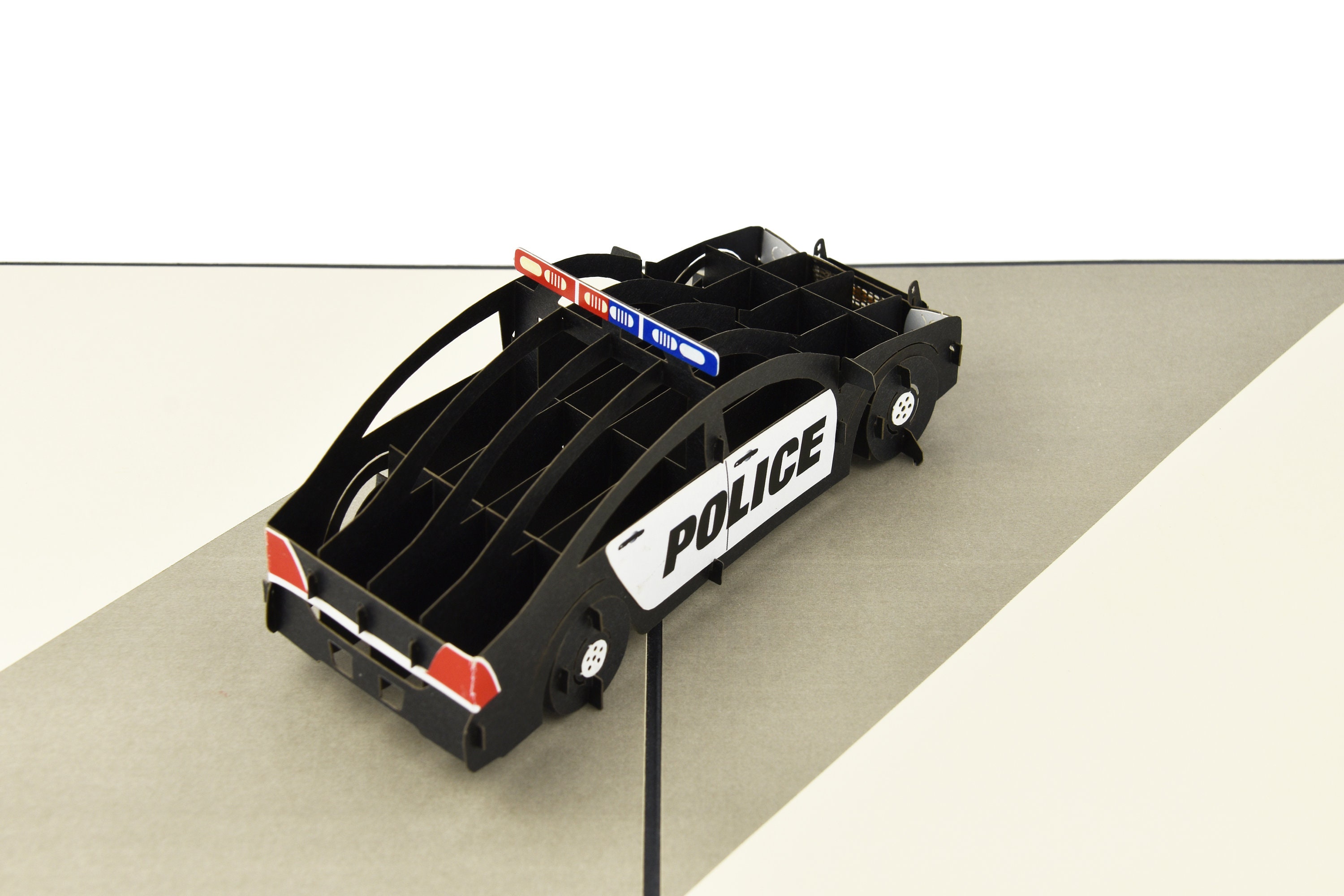 Police Car Pop up Card for Birthday Party Retirement Fathers Day ...