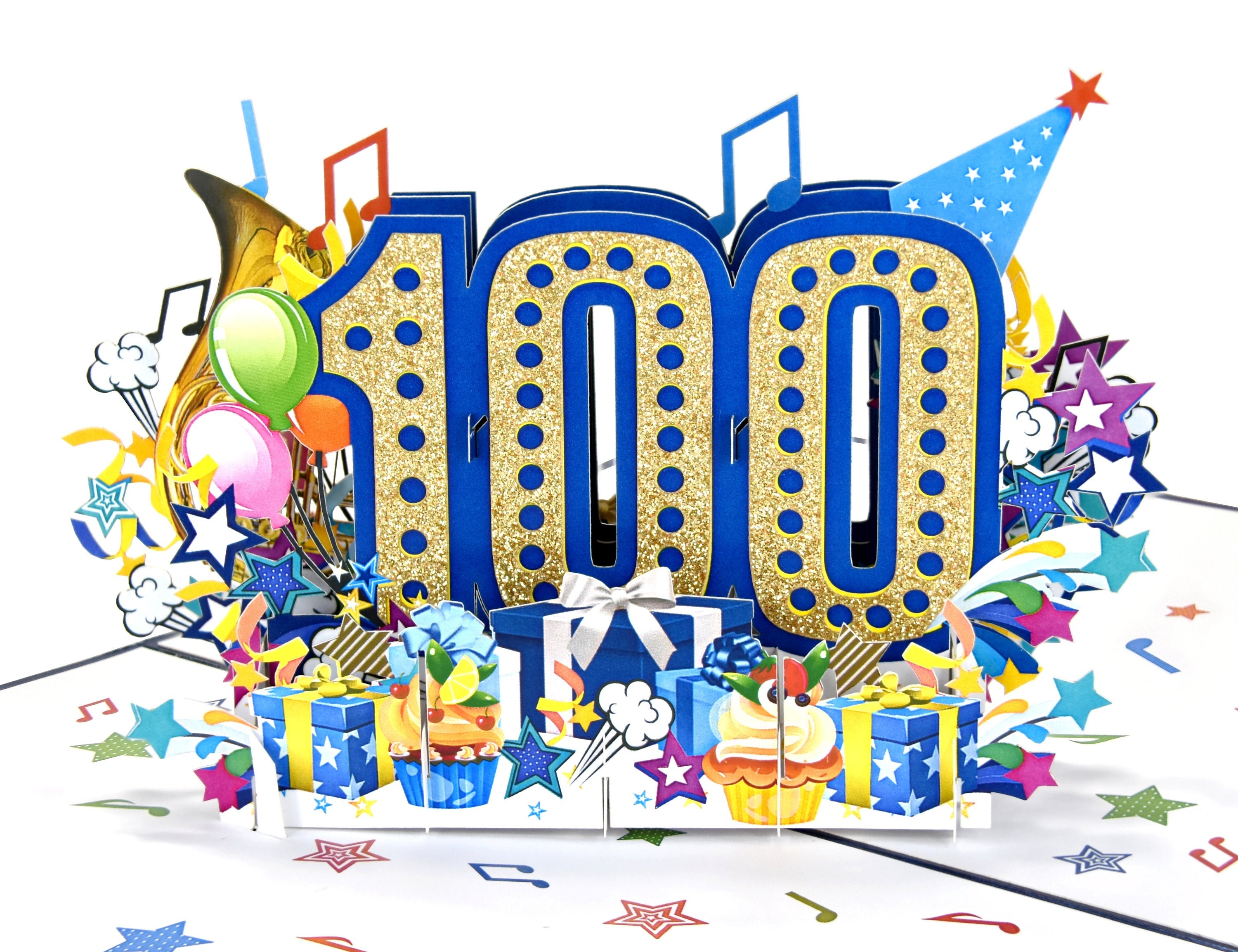 100th Birthday Pop up Card for Men Father Grandfather - Etsy