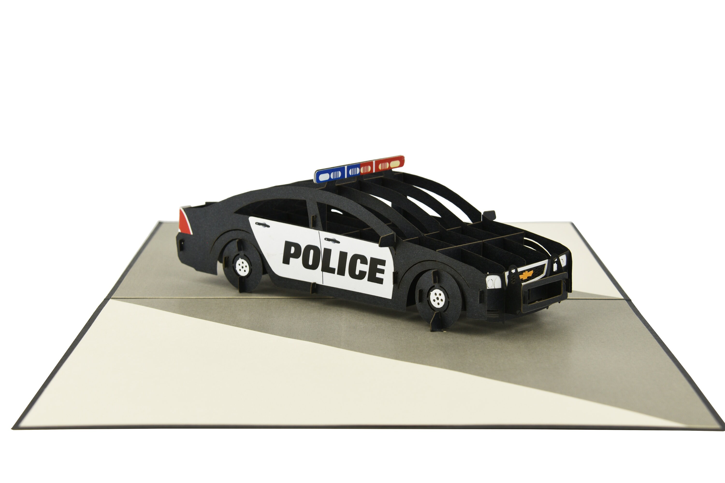 Police Car Pop up Card for Birthday Party Retirement Fathers Day ...