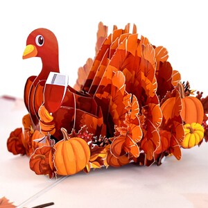 Happy Thanksgiving Turkey Pop up Greeting Card - Etsy