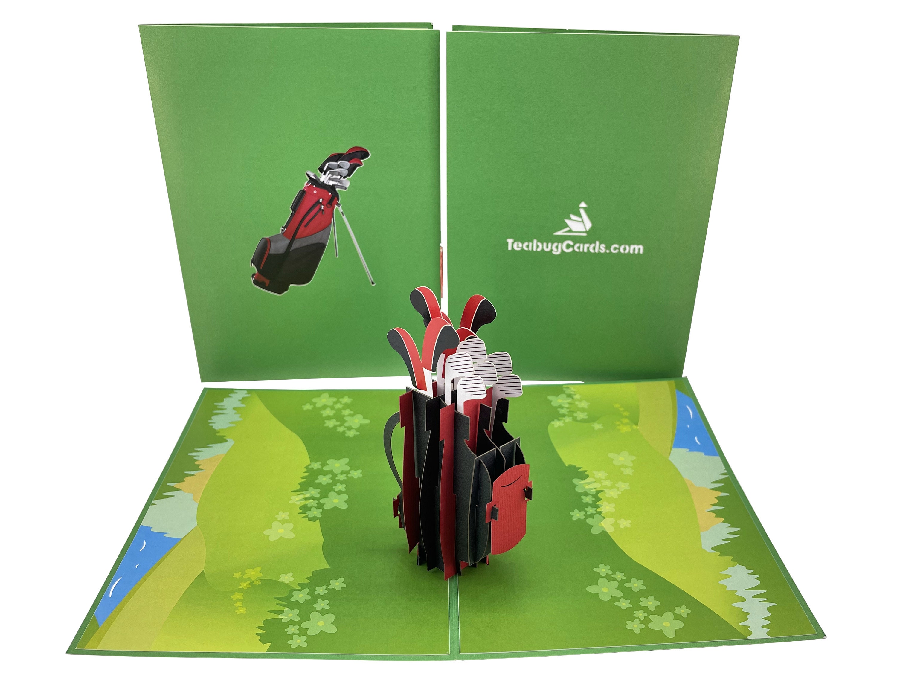 Golf Pop up Greeting Card, Birthday Card, Valentines Day Card for Him ...