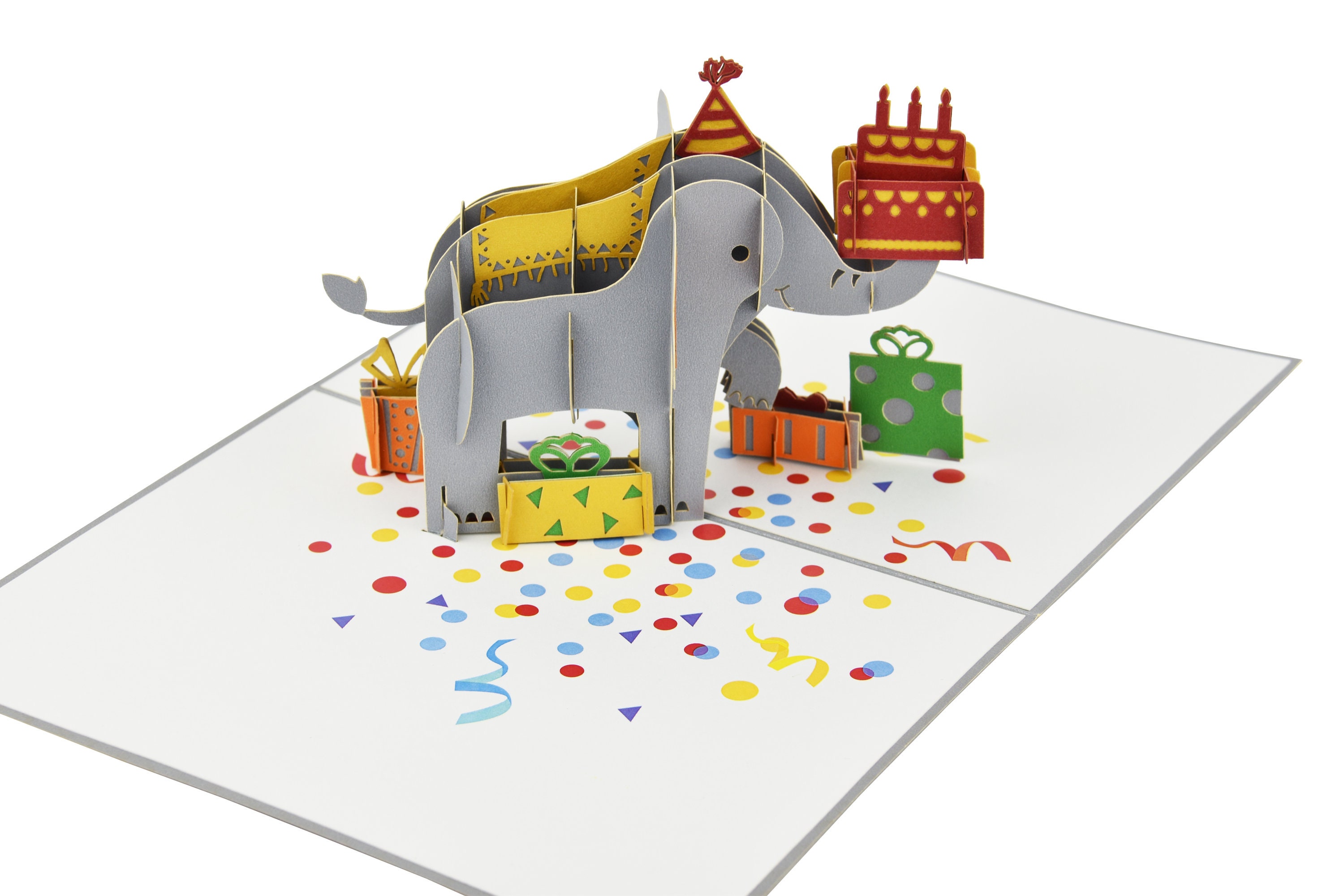 Elephant Pop up Card Kid Birthday Card Party Celebration - Etsy