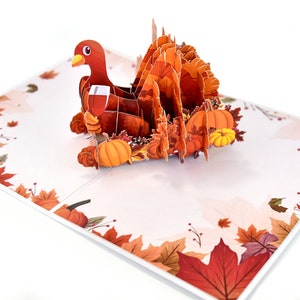 Happy Thanksgiving Turkey Pop up Greeting Card - Etsy