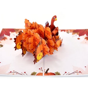 Happy Thanksgiving Turkey Pop up Greeting Card - Etsy