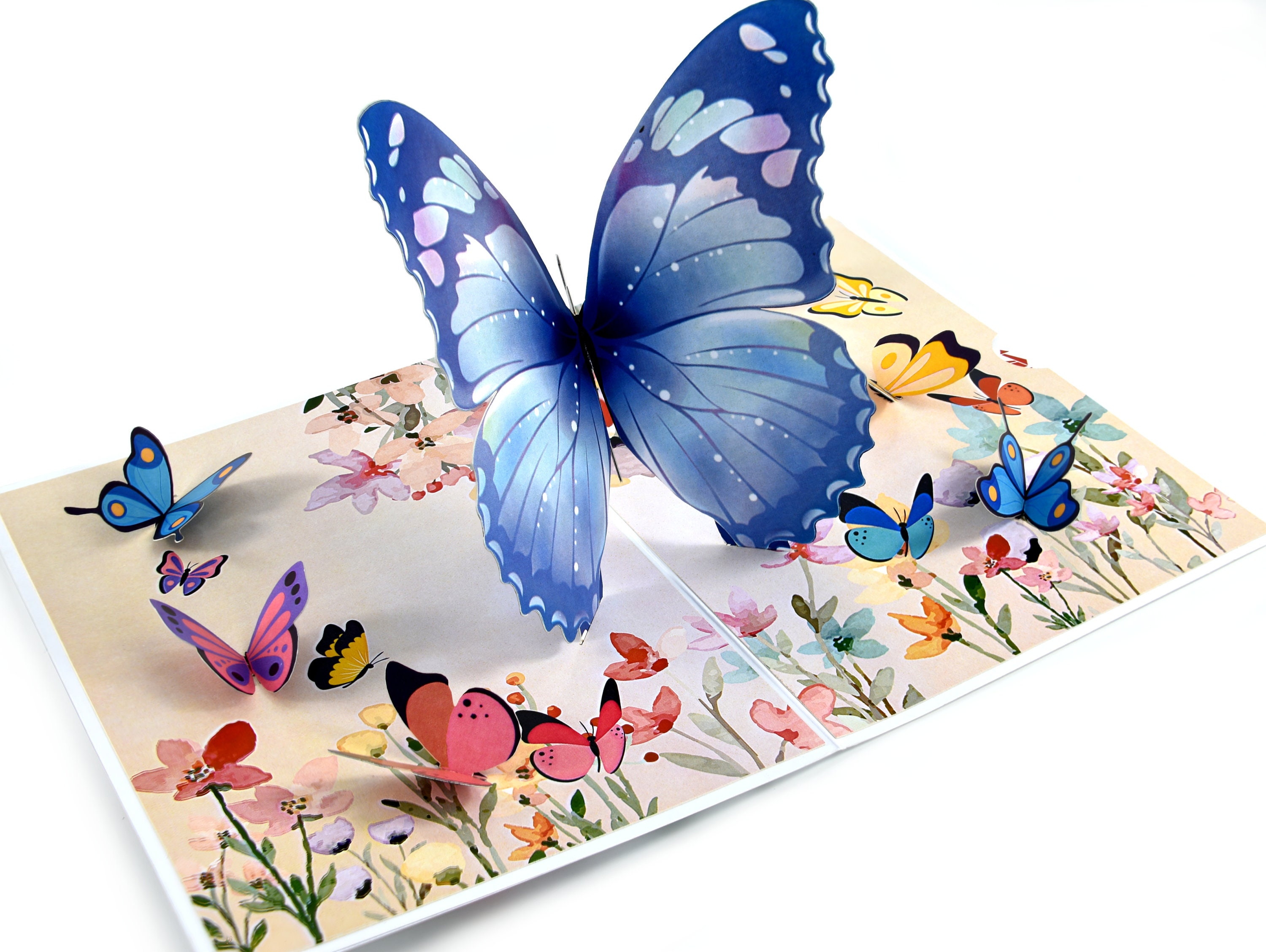 Blue Butterfly Pop up Birthday Card, Mother's Day Card, Anniversary ...