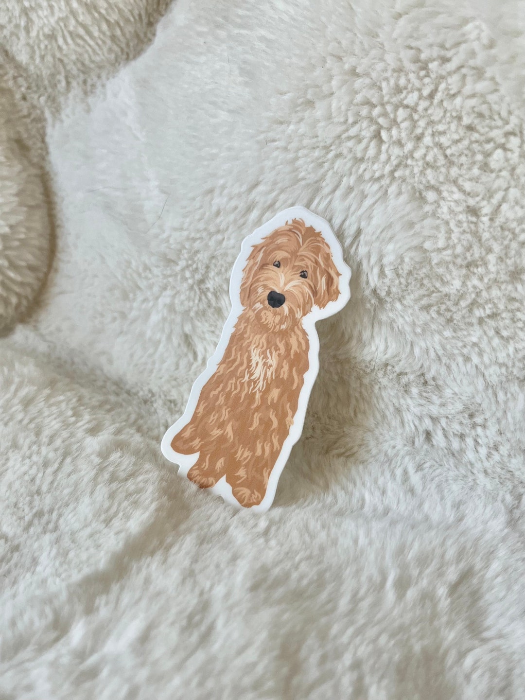 Goldendoodle Vinyl Sticker | Weatherproof Vinyl Sticker - Etsy