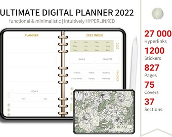 Flower Digital Planner, iPad Planner, Digital Planner, Goodnotes ...