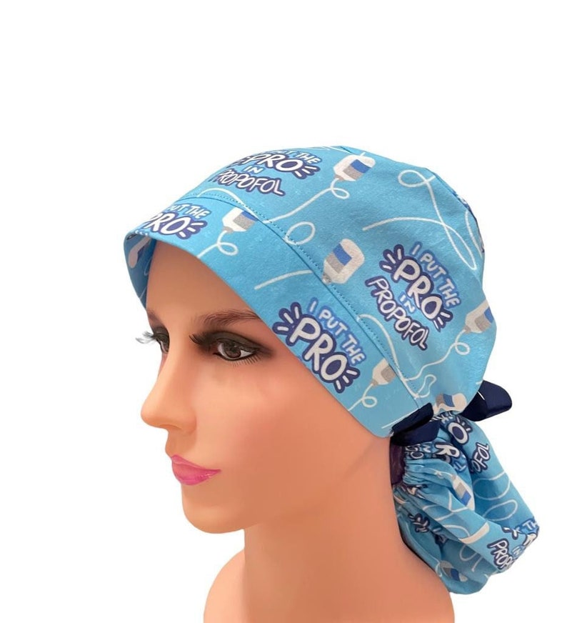 Anesthesia Scrub Hat, Anesthesia Ponytail Hat, Anesthesia Bouffant Hat ...