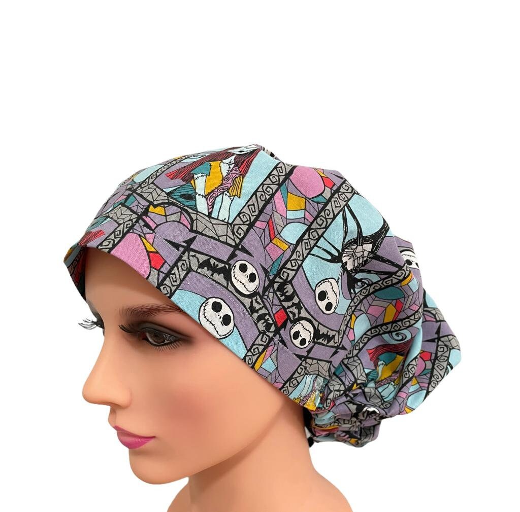 Monsters Inc Jack and Sally Halloween Surgical Scrub Cap for - Etsy
