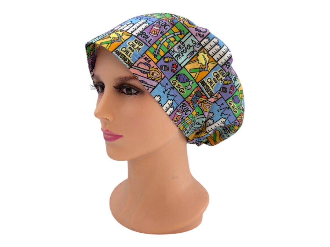 Anesthesia Scrub Hat, Anesthesia Ponytail Hat, Anesthesia Bouffant Hat ...