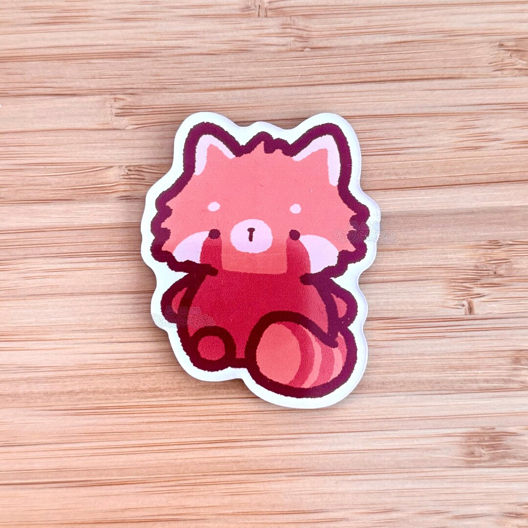 Red Panda Acrylic Magnet | Kawaii Chonky Animal Magnet for Fridge ...
