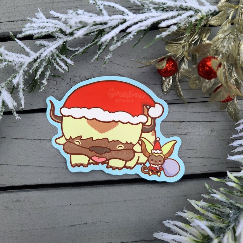 Appa and Momo Christmas 3 Matte Vinyl Sticker Nerdy - Etsy
