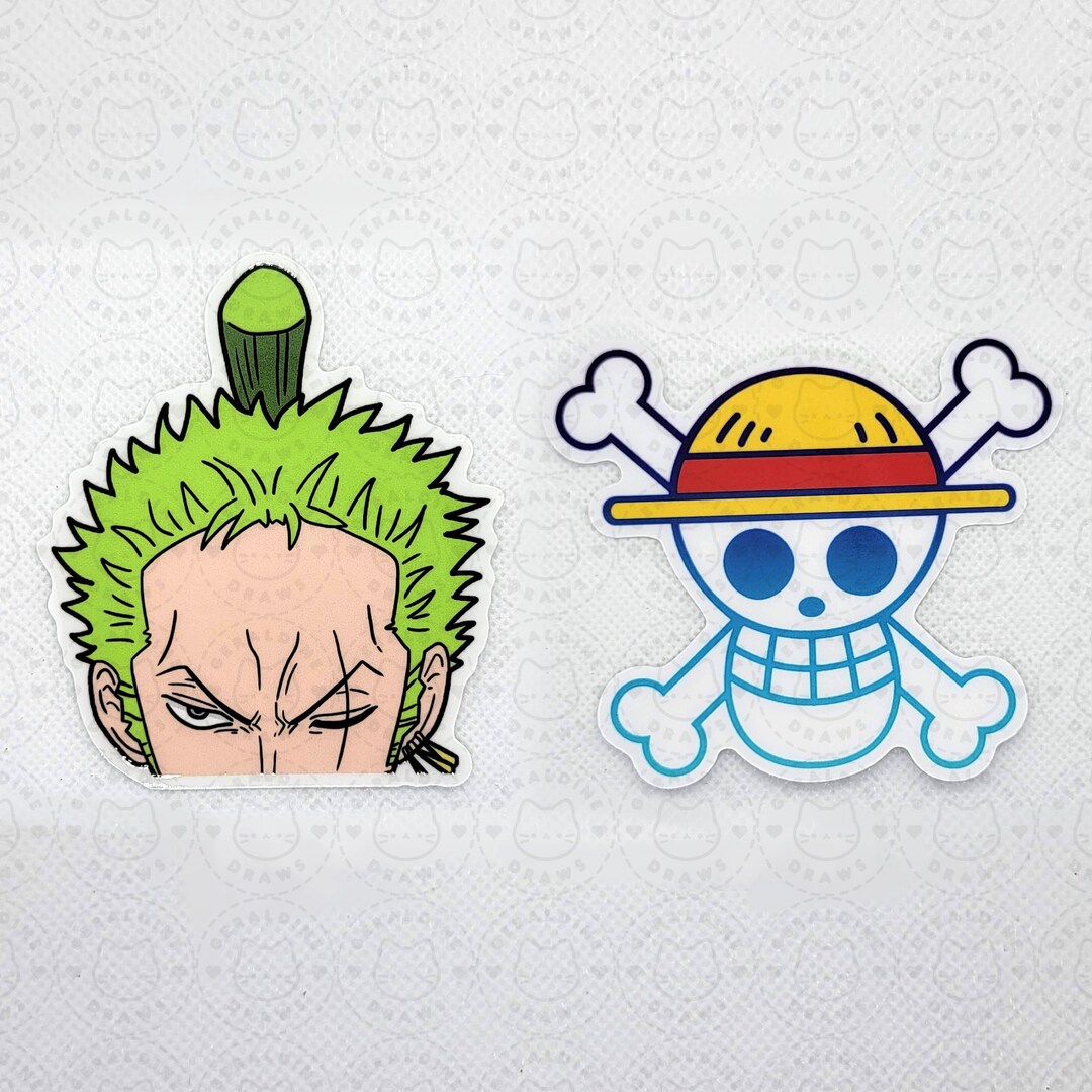 Cartoon Pirates Fun Window Peeker Static Cling Strawhat - Etsy