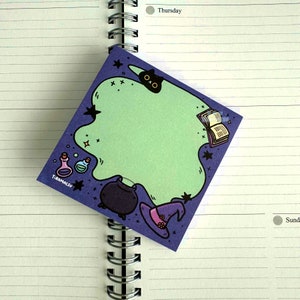 Magical Cauldron Sticky Note | Witchy, Halloween Themed Stationery Pad ...