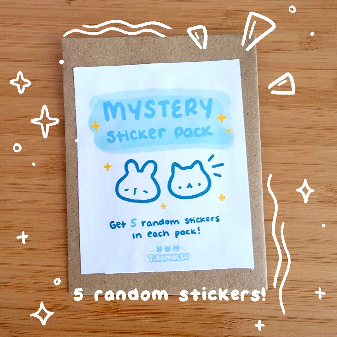 Mystery Bags Mystery Sticker Pack 5 Random Stickers and Deluxe Mystery ...