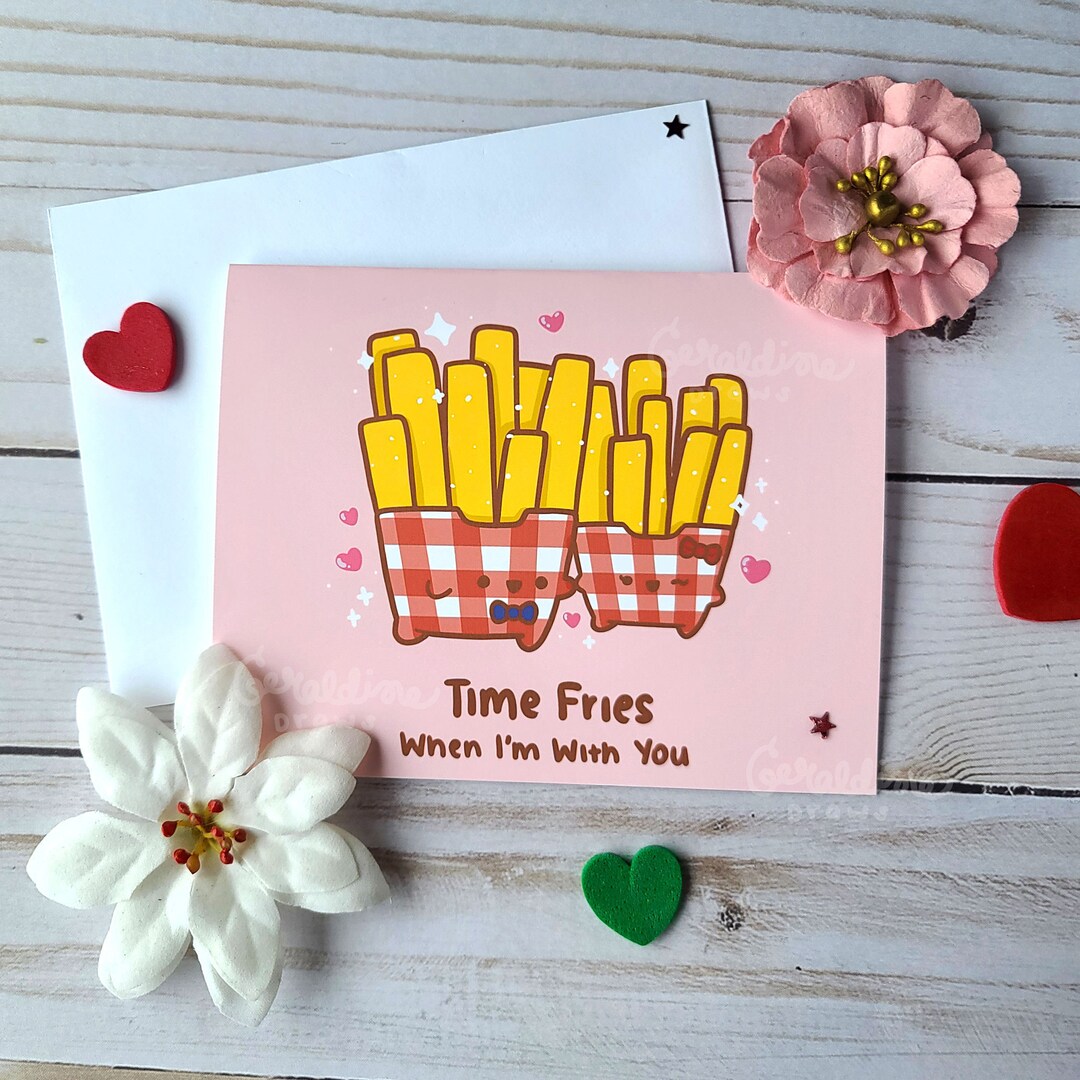 Time Fries When I'm With You Greeting Card Cute A2 - Etsy