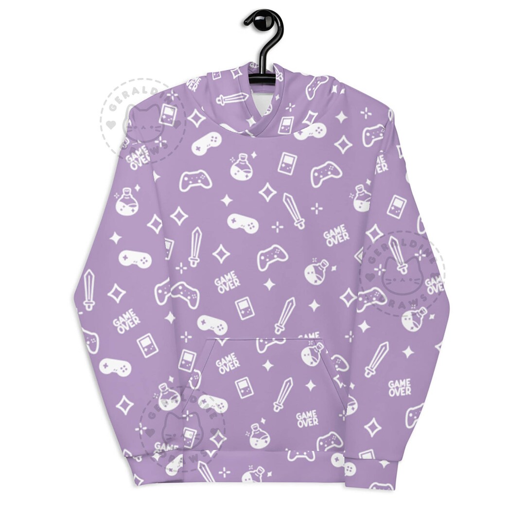 Video Game Hoodie | Purple Aesthetic Game Hoodie | Video Game Lovers ...