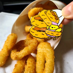 Cute Onion Rings Enamel Pin | Kawaii Hard Enamel Pin | Fast Food Lovers ...