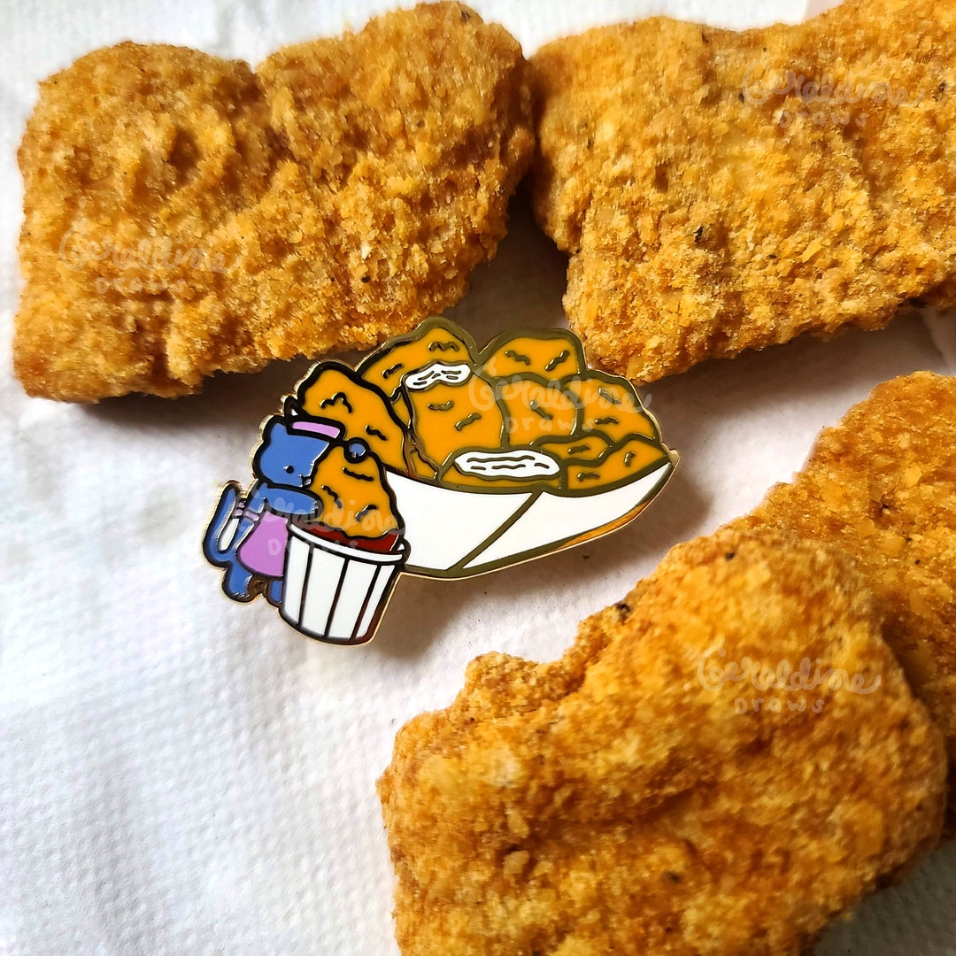 Cute Chicken Nuggets Enamel Pin | Chicken Nugget Lovers Gift | Food ...