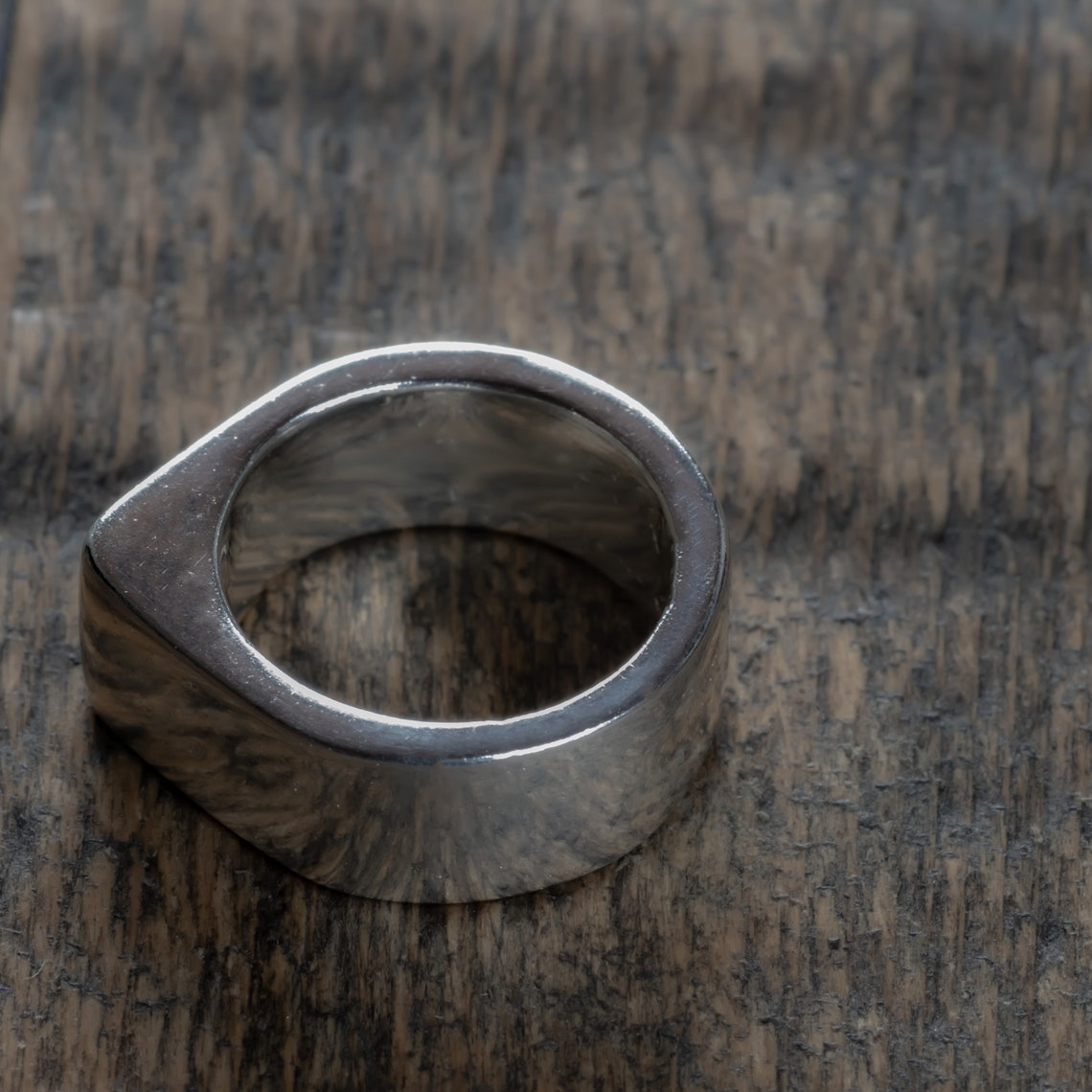 Solid Sterling Silver Triangle Ring Wide/large Band 8mm . | Etsy