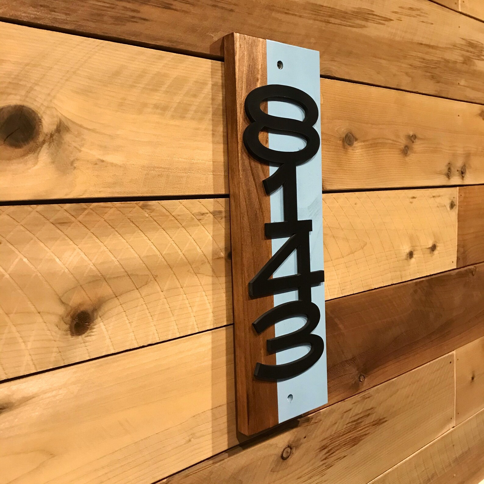 Address Plaque Vertical Rustic Modern House Numbers | Etsy