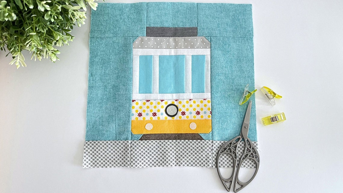 Lisbon 28 Tram Quit Block Pattern; PDF Instant Download; Modern Quilt ...