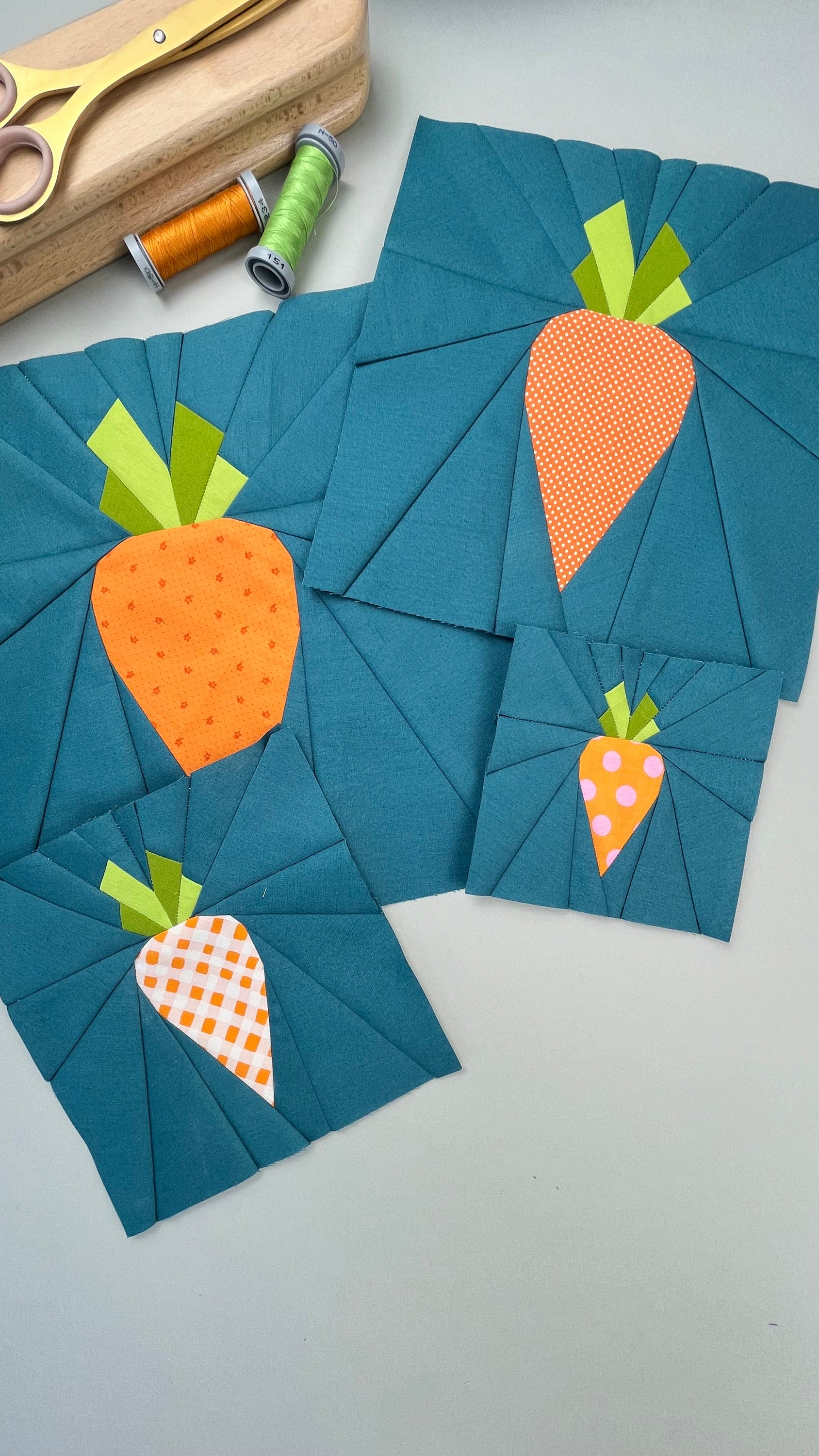 Carrot Quilt Pattern Block PDF Instant Download Easter Carrot Pattern ...