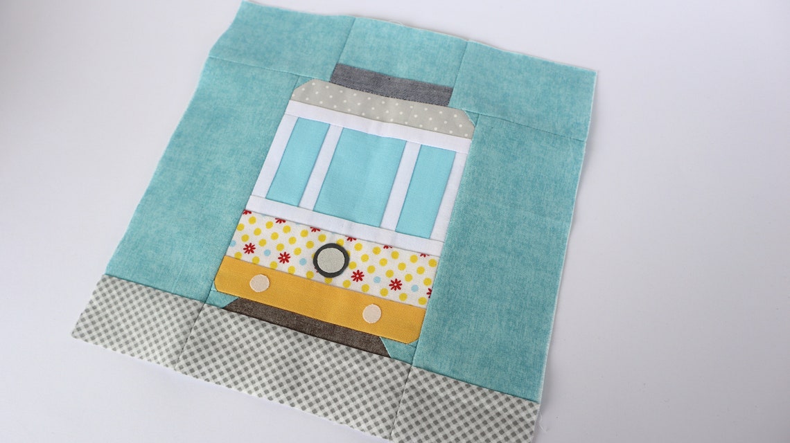 Lisbon 28 Tram Quit Block Pattern; PDF Instant Download; Modern Quilt ...