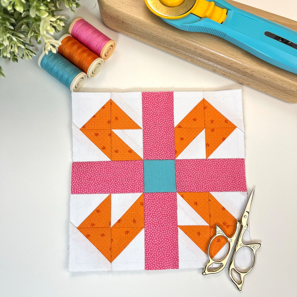 Ribbon Quilt Block Pattern; PDF Instant Download; Foundation Pieced ...