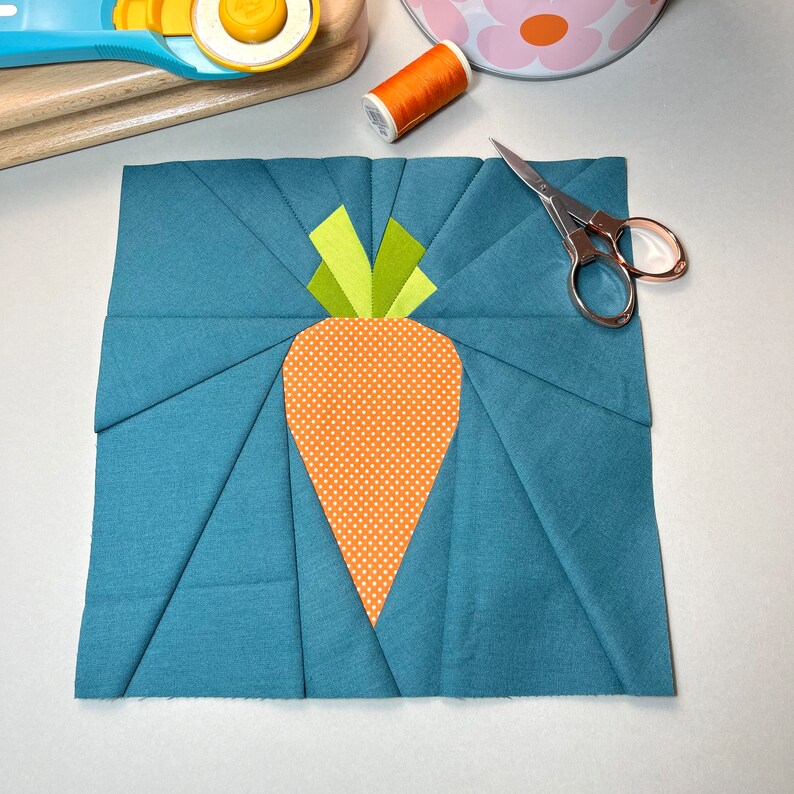 Carrot Quilt Pattern Block; PDF Instant Download; Easter Carrot Pattern ...