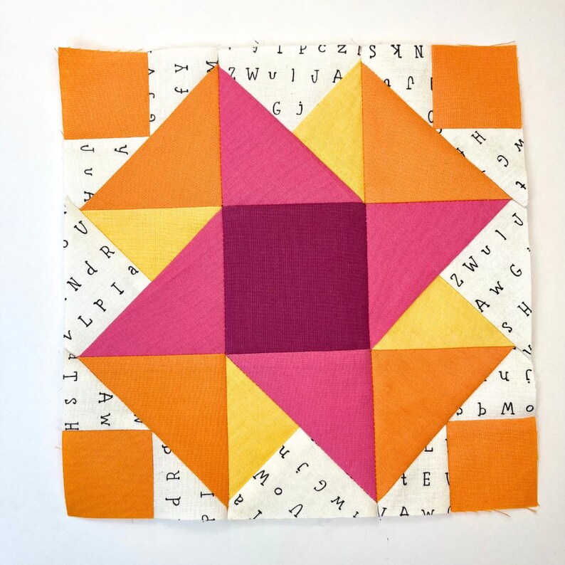 Strawberry Smoothie Quilt Block Pattern; PDF Instant Download ...