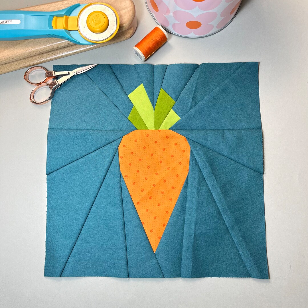 Carrot Quilt Pattern Block; PDF Instant Download; Easter Carrot Pattern ...