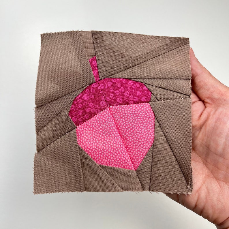 Acorn Quilt Pattern Block; PDF Instant Download; Acorn Paper Pieced ...