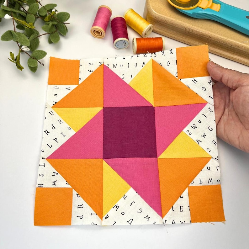 Strawberry Smoothie Quilt Block Pattern; PDF Instant Download ...