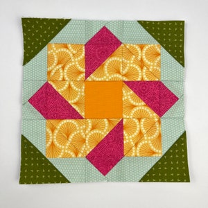 Blossom Burst Quilt Block Pattern; PDF Instant Download; Paper Pieced ...