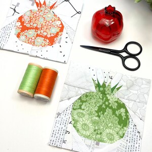 Pomegranate Quilt Block Pattern;pdf Instant Download; Granada Paper ...