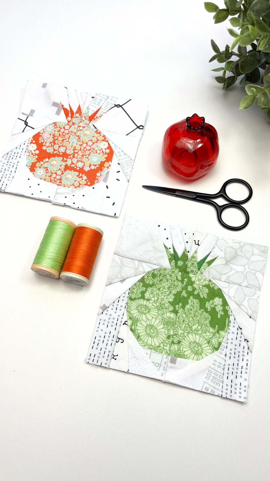 Pomegranate Quilt Block Pattern;pdf Instant Download; Granada Paper ...