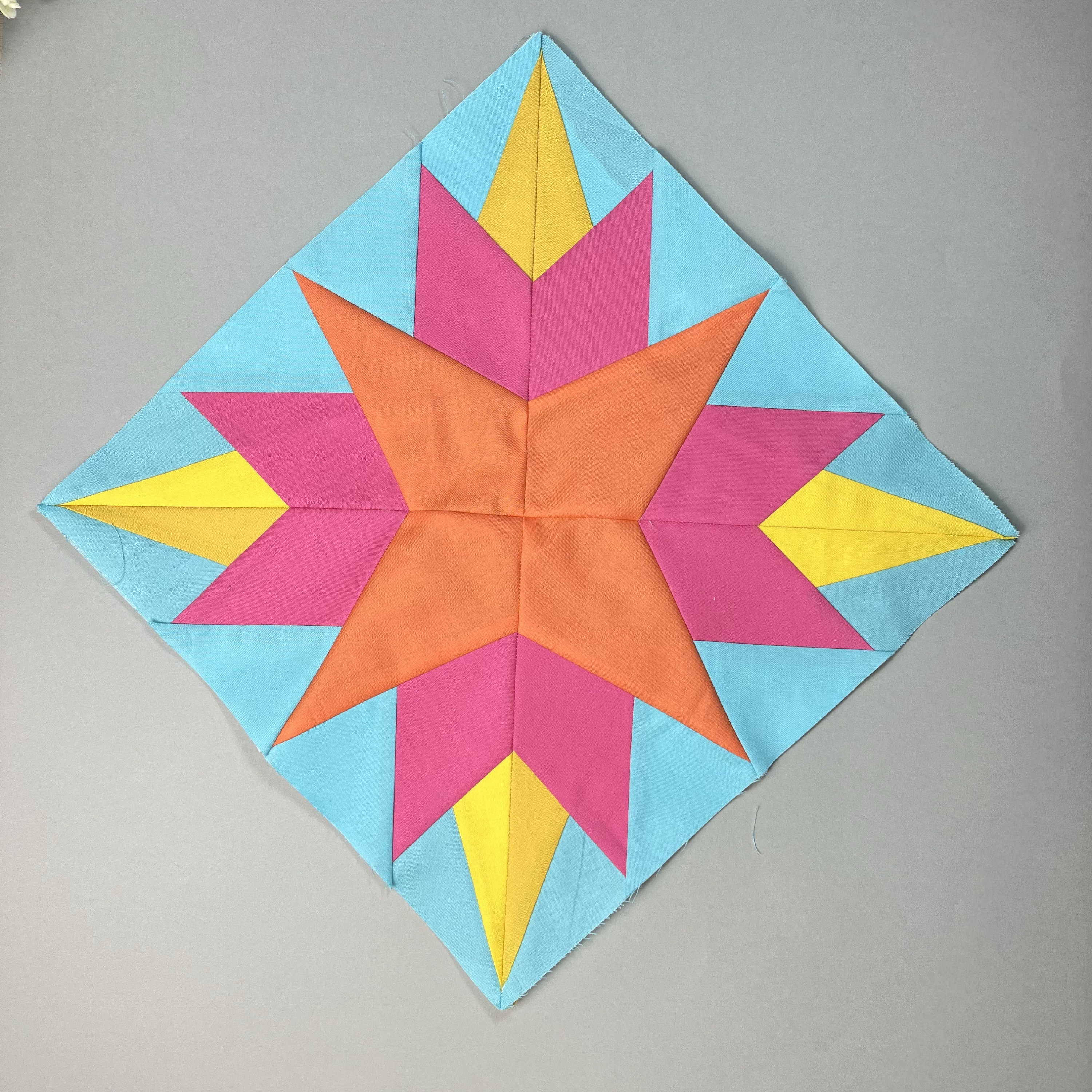 Atria Star Quilt Block Pattern PDF Instant Download Foundation Pieced ...