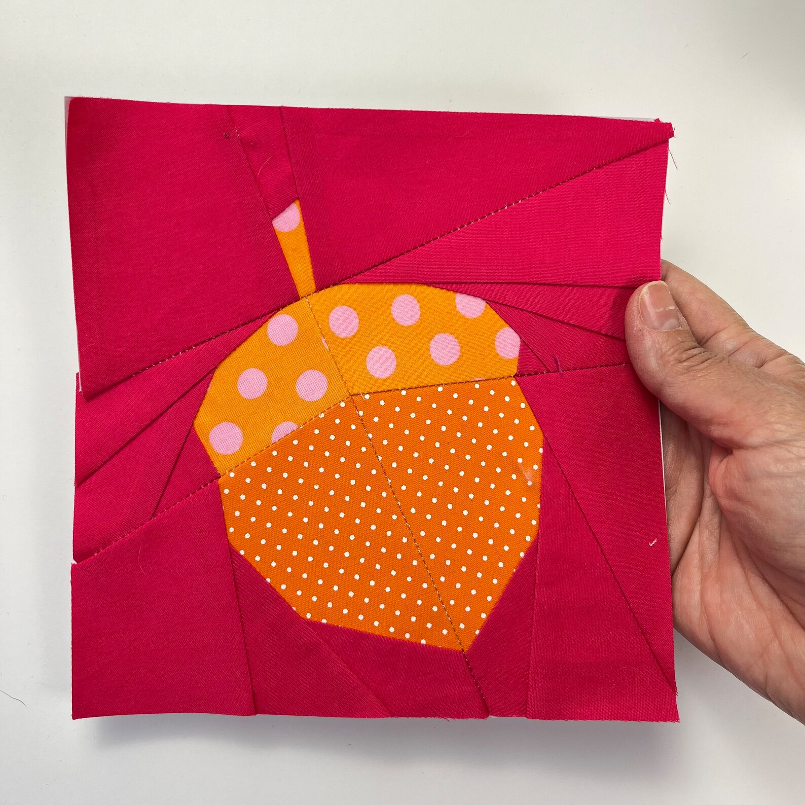 Acorn Quilt Pattern Block; PDF Instant Download; Acorn Paper Pieced ...